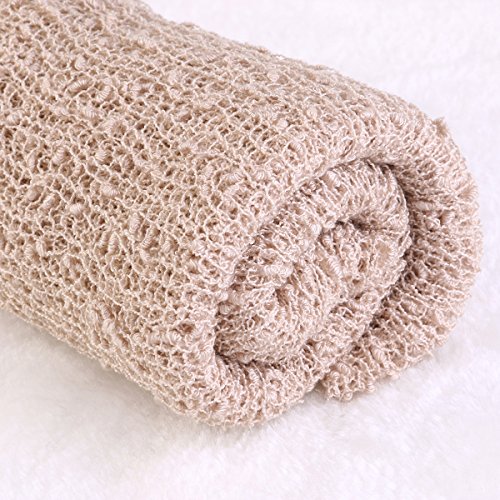 Tinksky Long Ripple Wrap, DIY Newborn Baby Photography Wrap-BAby Photo Props (Beige)