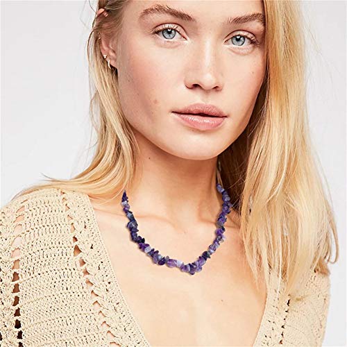 EuTengHao 1323Pcs Irregular Chip Stone Beads Natural Gemstone Beads Kit with Spacer Seed Beads Lobster Clasps Elastic String Jump Rings for DIY Necklace Bracelet Earring Jewelry Making Supplies