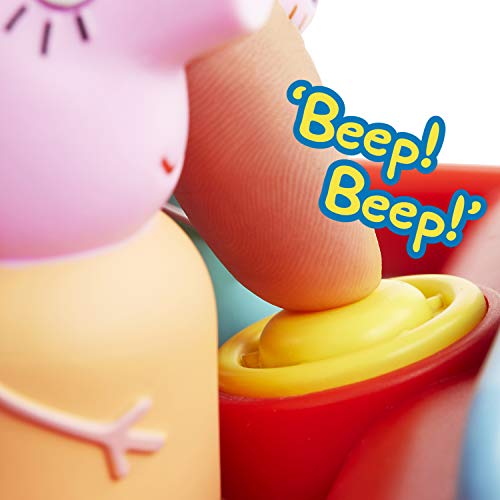 Peppa Pig's Clever Car Interactive Pre-School Toy With Lights And Sounds - Self Driving - Plays Peppa Music And Talks - Motorized Vehicle With Collision Avoidance Sensors– Red