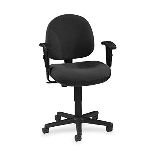 Lorell Adjustable Task Chair, 24" x 24" x 33" to 38", Black