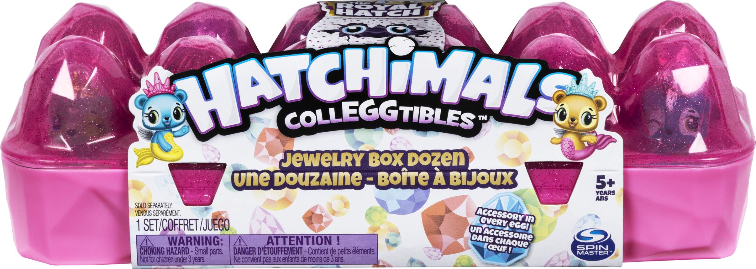 Hatchimals CollEGGtibles, Jewelry Box Royal Dozen 12-Pack Egg Carton with 2 Exclusive (Styles May Vary)