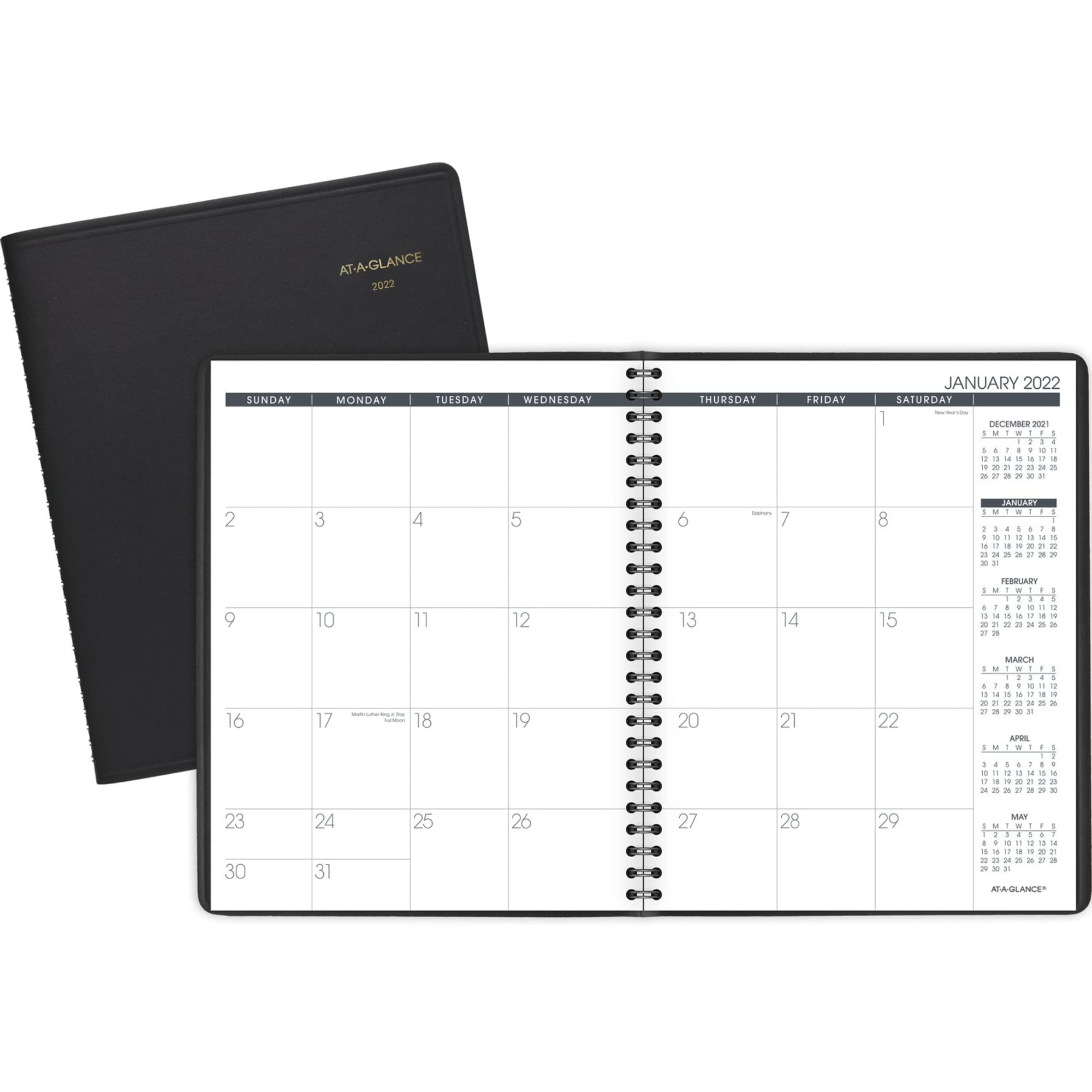 AT-A-GLANCE 2022 Monthly Planner by AT-A-GLANCE, 7" x 10", Medium, Designer Cover, Black (7043205)