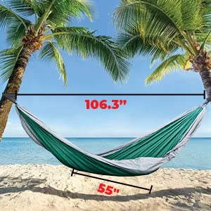 Camping Hammock (Dark and Light Blue)
