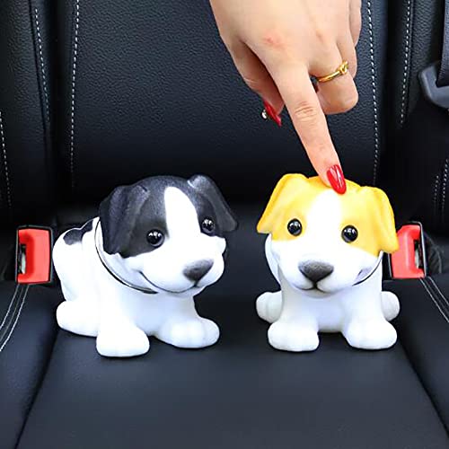 Car Dashboard Head Dog,MoreChioce Resin Bobblehead Puppy Ornament Miniature Dog Figurines Car Dashboard Decoration Shaking Head Dolls Auto Interior Accessory,Purple