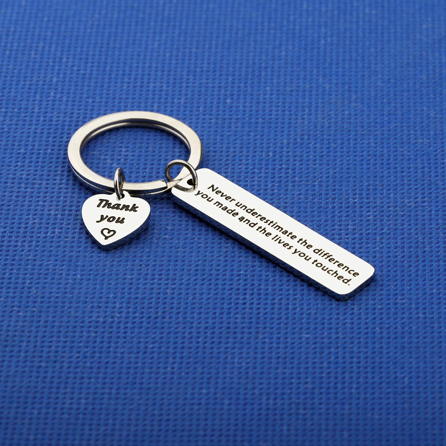 BAUNA Thank You Gift Appreciation Jewelry Keychain for Volunteer Social Worker