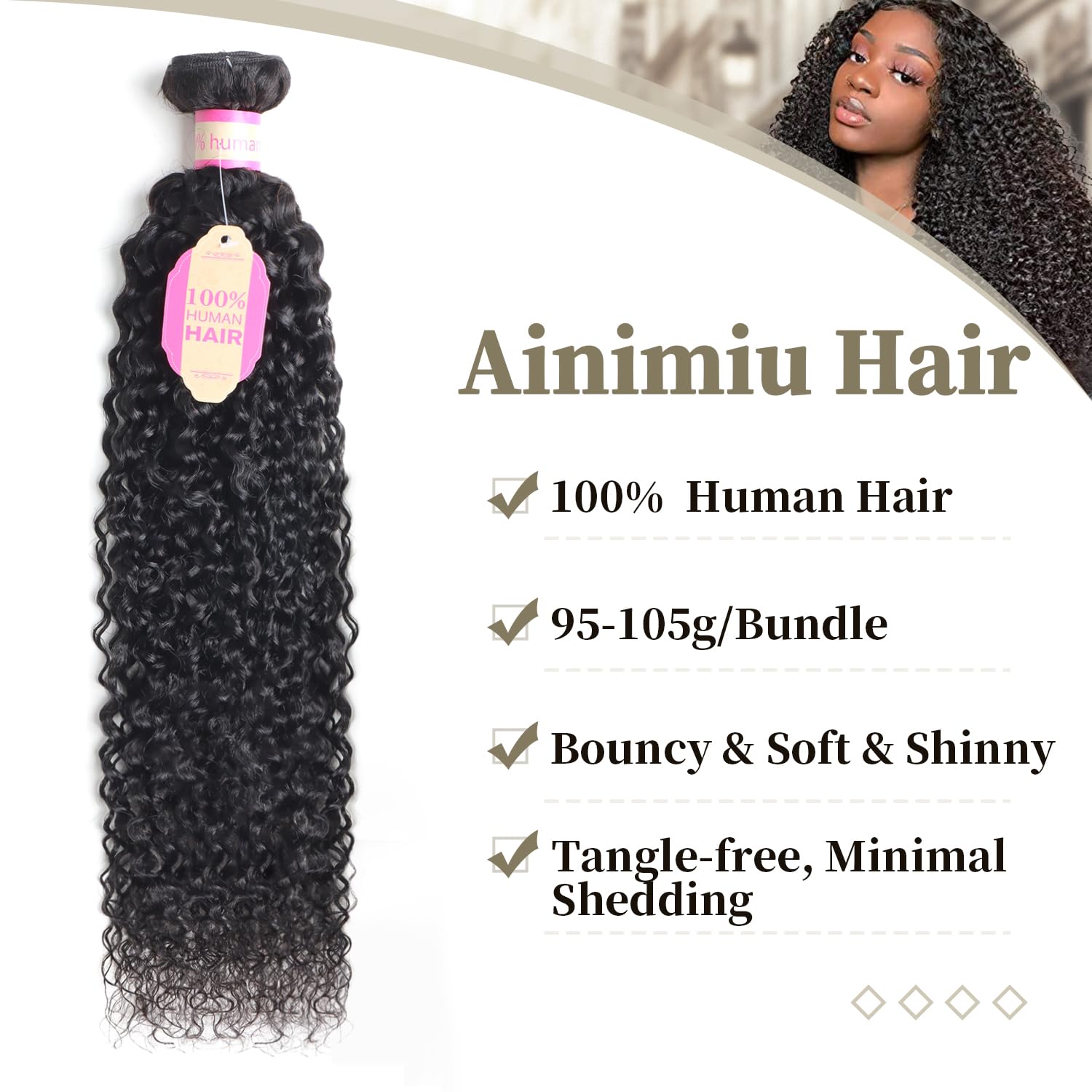 Brazilian Curly Wave Human Hair 3 Bundles 12A Grade Virgin Hair Weave Bundles Jerry Curly Unprocessed Hair Extensions Natural Black 10 12 14 inch 100g/pc