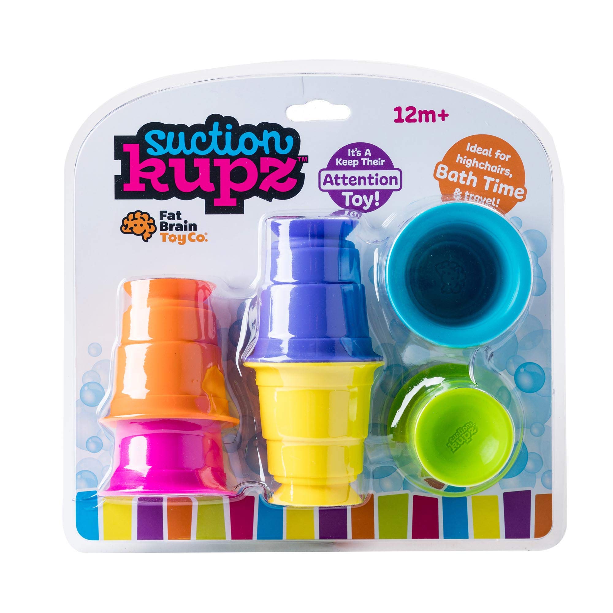 Fat Brain Toys Suction Kupz - Creative Tactile Learning Toy for Babies & Toddlers