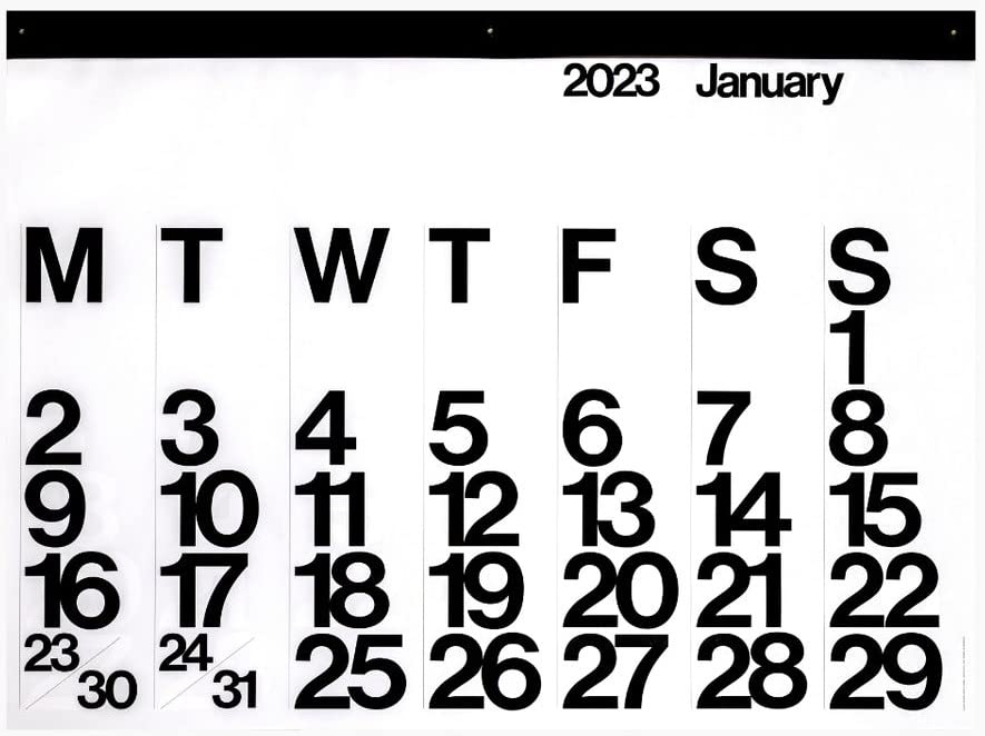 Stendig 2022 Wall, Office & Home Calendar, Authentic Original Design of Massimo Vignelli