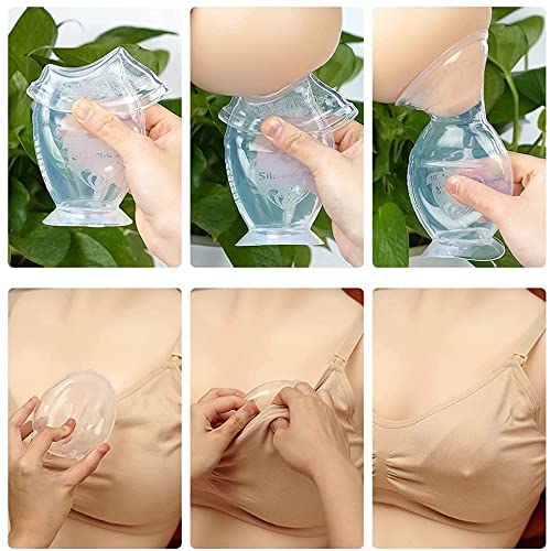 haakaa Silicone Breast Pump 150ml with Suction Base & Ladybugs Breast Milk Collector 75ml Combo,Silicone Breast Milk Catcher,Silicone Breast Shells & Nipple Therapy,Must Have for Breastfeeding