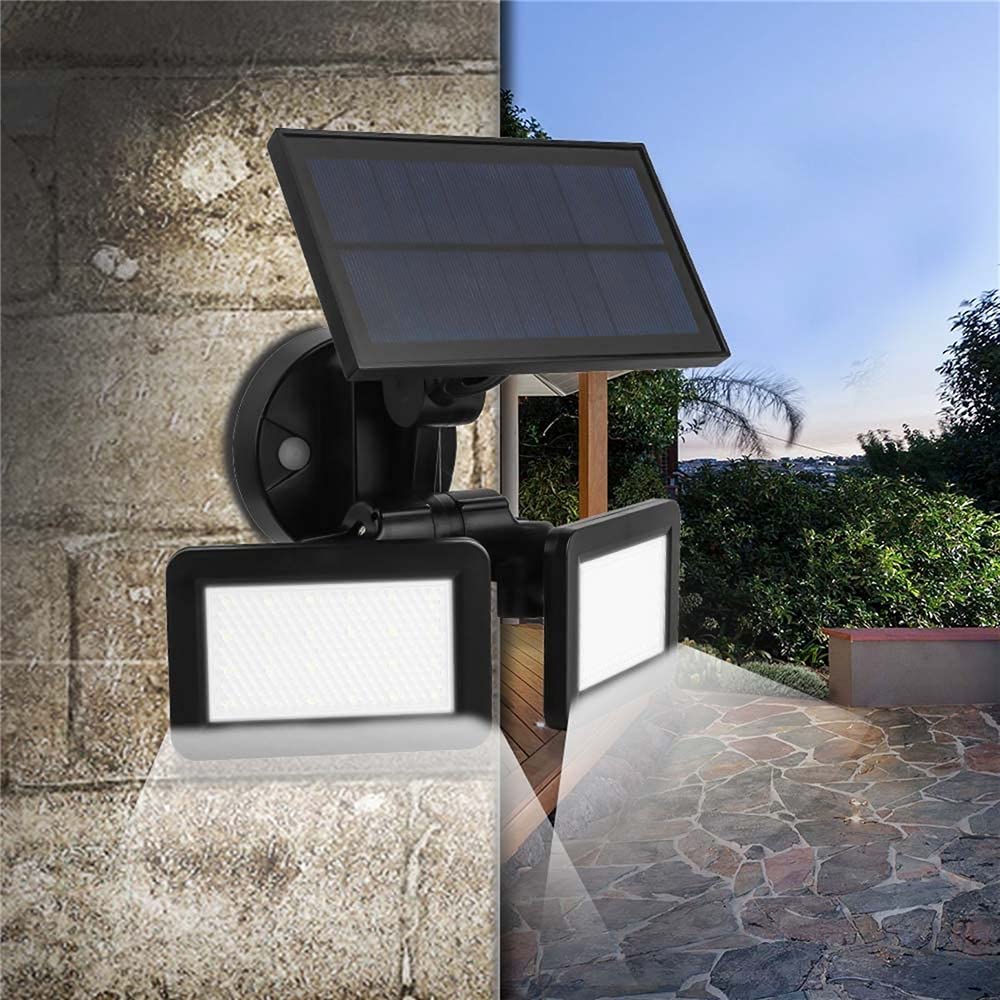 KLFJFD Solar Lights Outdoor,24 LED Solar Powered Waterproof Sconce Light Infrared Human Body Motion Sensor Wall Lamp,for Home Garden