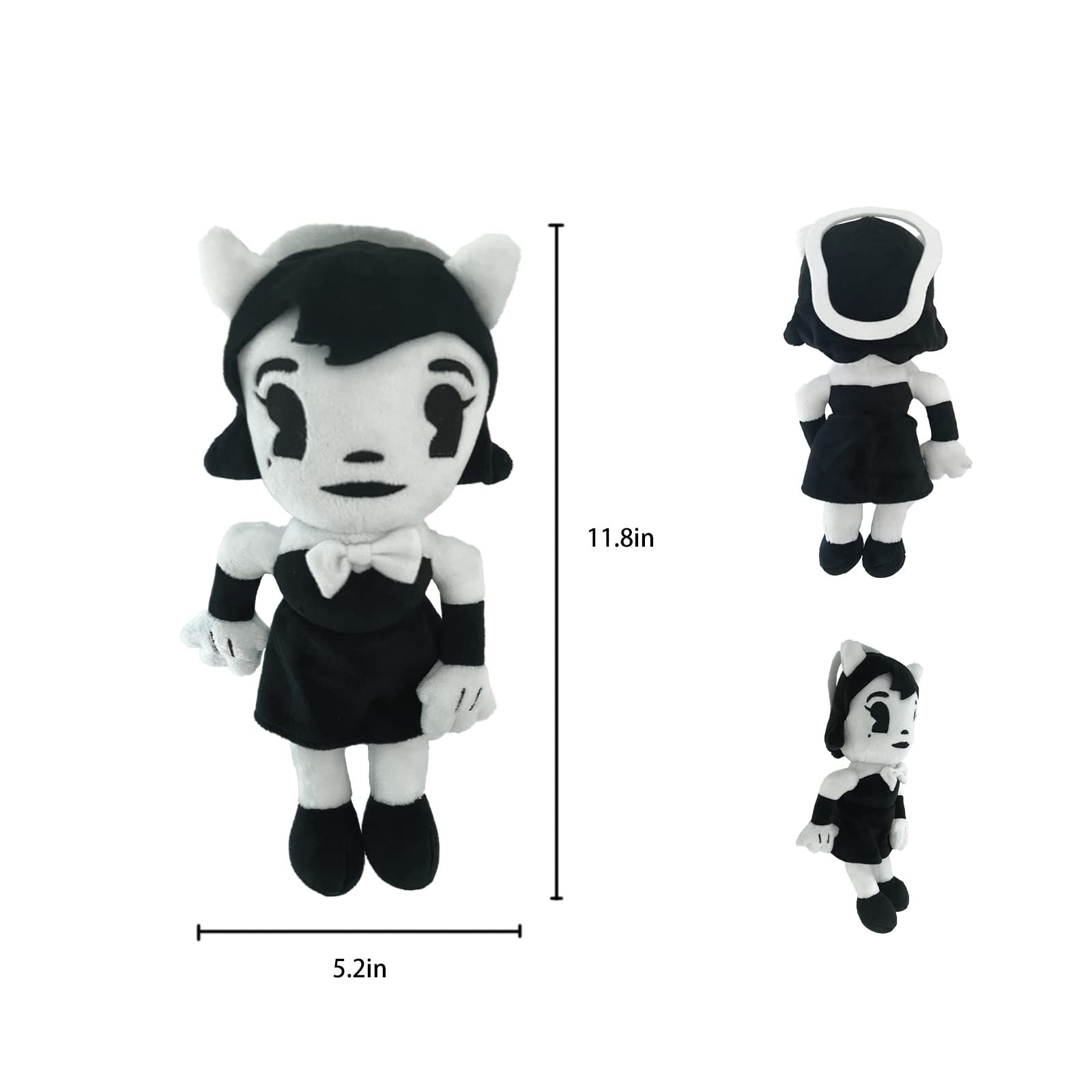 Bendy Plush Toy, 3PCS Bendy and The Ink Machine Plushies, Cute Game Horror Plush Soft Stuffed Animals Plush Toys for Kids and Game Fans