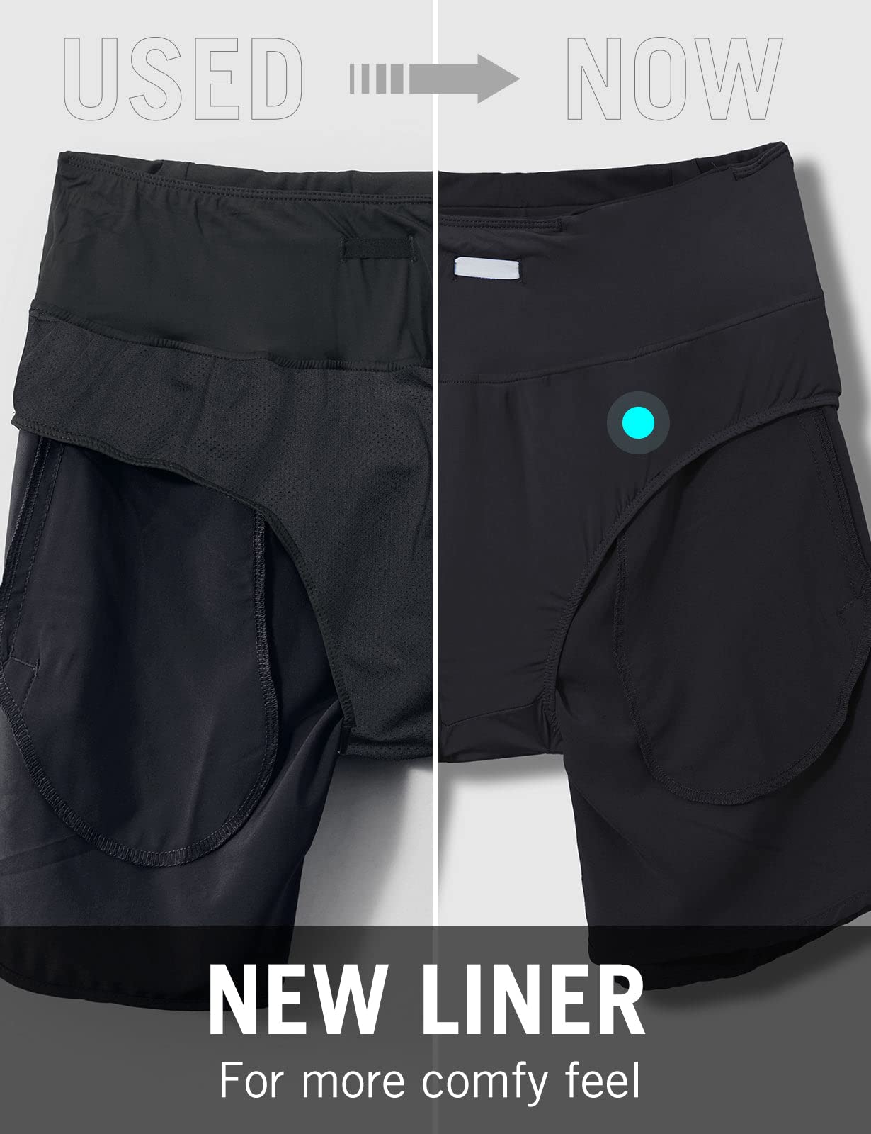 BALEAF Womens' 7" Long Running Athletic Shorts Back Zipper Pocket Workout Gym Shorts Quick Dry High Waist with Liner Black Size M