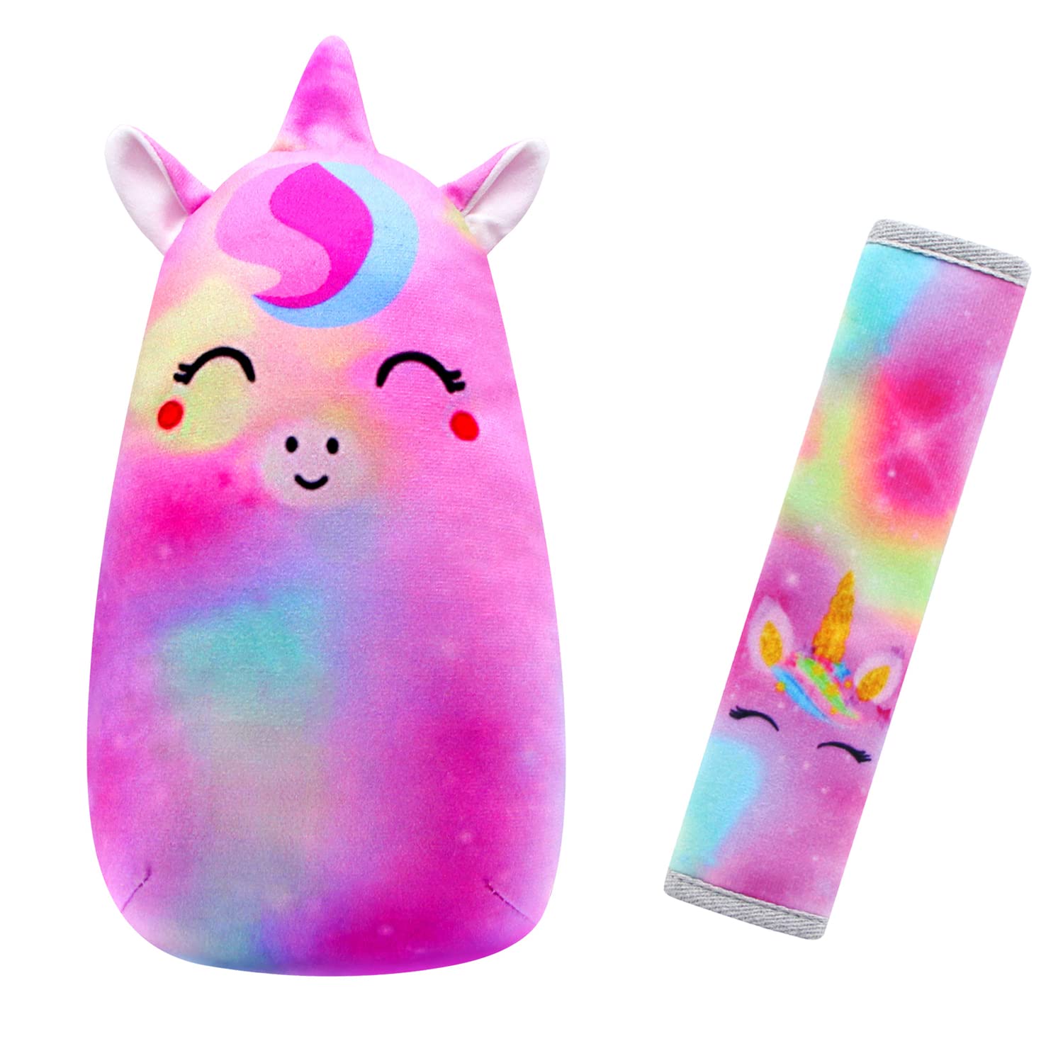 Car Pillow for Kids - Farcohy Seat Belt Cover for Kids Unicorn Seat Belt Pillow Kids Car Seatbelt Covers Seatbelt Cushion for Kids, Seat Strap Pillows Kids