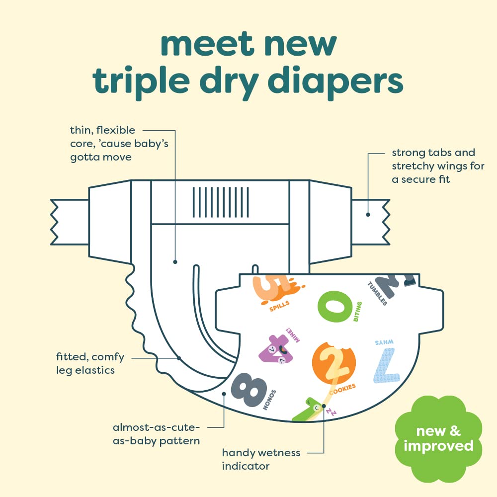 Babyganics Diapers, Size 4, 60 ct, Ultra Absorbent Diapers