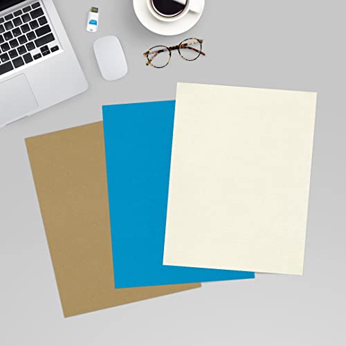 LUXPaper 8.5" x 11" Cardstock | Letter Size | Natural Linen | 100lb. Cover (183lb. Text) | 50 Qty