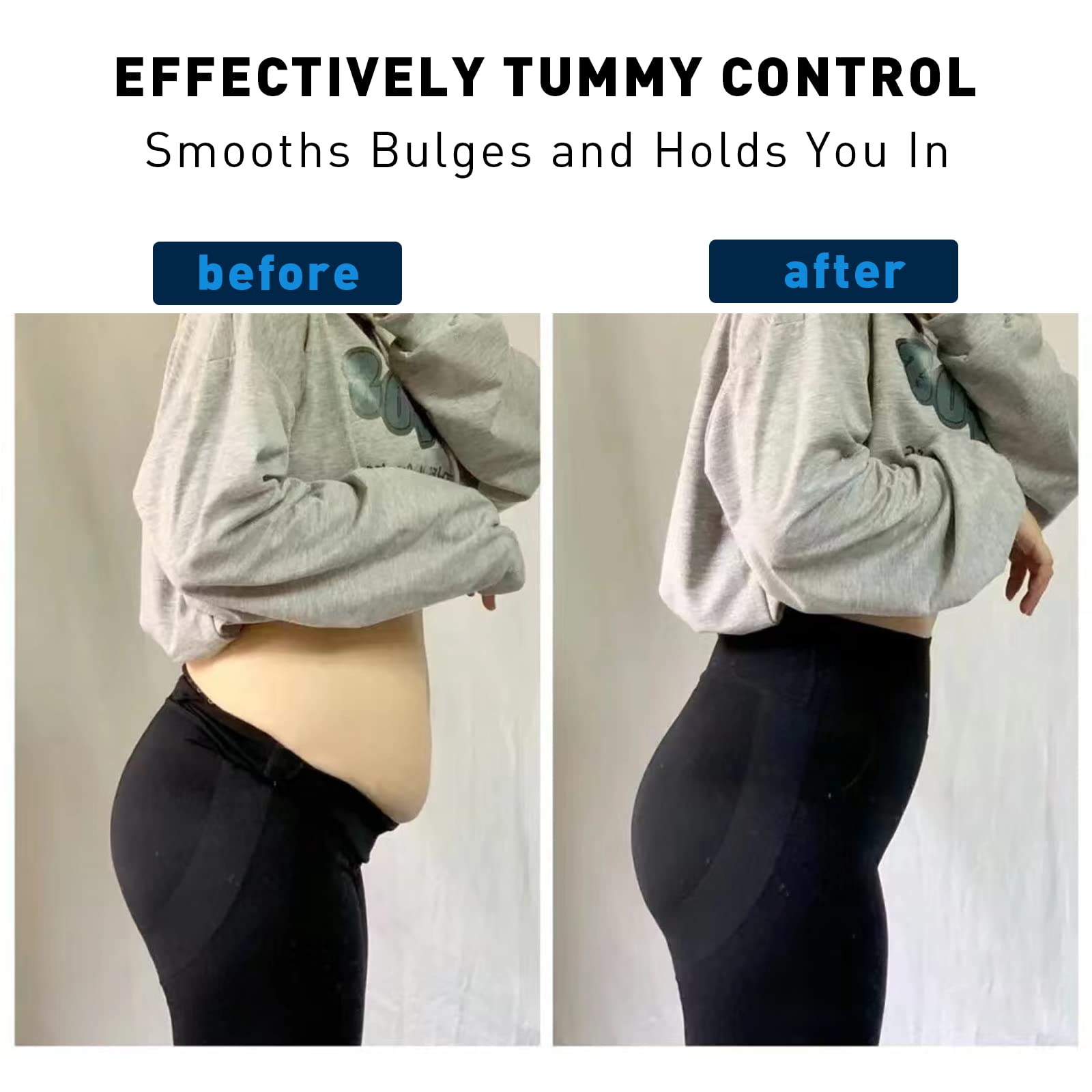 BENEUNDER Women's High Waisted Yoga Leggings with Tummy Control(Black,L)