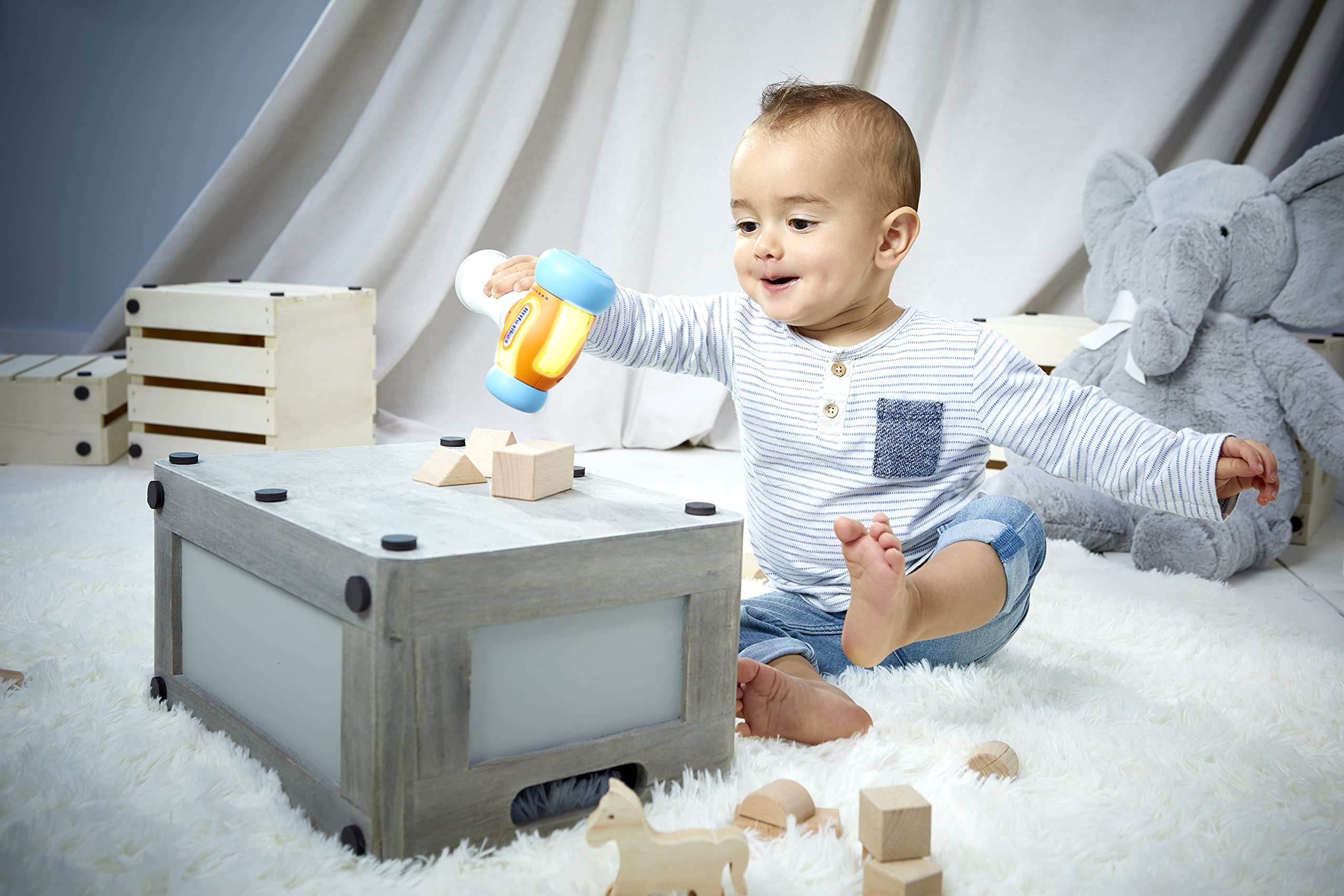 Little Tikes Count & Learn Hammer, Soft and Textured Grip for Little Hands with Numbers, Silly Sounds, Activity Lights SFX- Gift and Toy for Babies Toddlers Girls Boys Age 9 Months 1 2+ Years Old