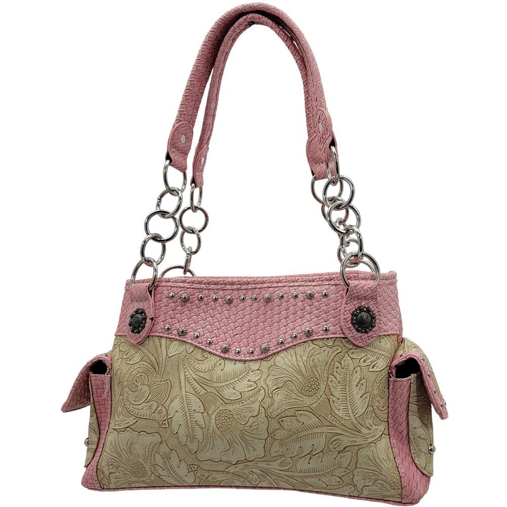BHW Western Cross Purses Concealed Carry Western Satchel Handbags (41-BLUE-BK)