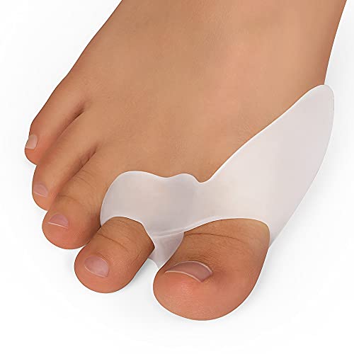 Bukihome Upgraded Pack of 10 Bunion Cushions Protectors, Sport Bunion Pad & Toe Spacer set, Bunion Corrector with Separator for Big Toe, Bunion Relief with Gel Shield for Men & Women (transparent)