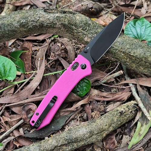 EMHTiii Pocket Knife Folding Knives: 3.14" Stainless Steel Black Blade