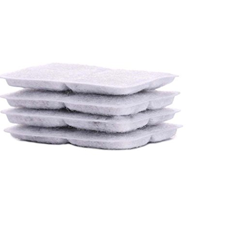 TOPCHANCES 4 Pcs Activated Carbon Filter Replace for Pet Dog Water Fountain (ctivated Carbon Filter)