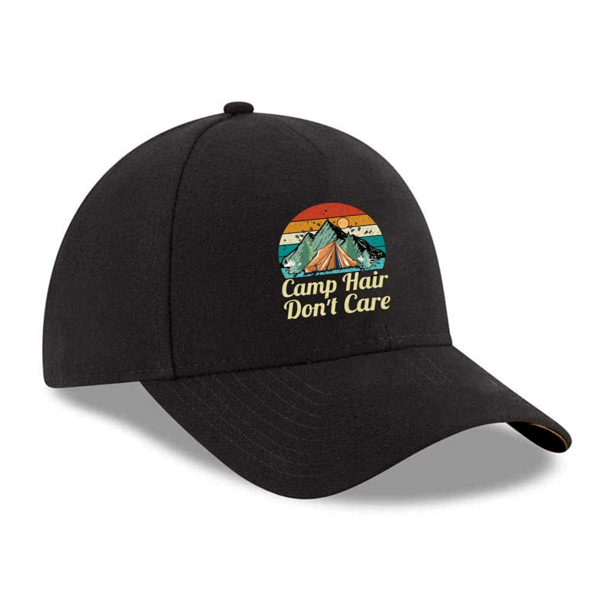 Camping Life Gifts Camp Lovers Gifts I'd Rather be Camping Hat Camping Hair Don't Care Baseball Cap for Campers