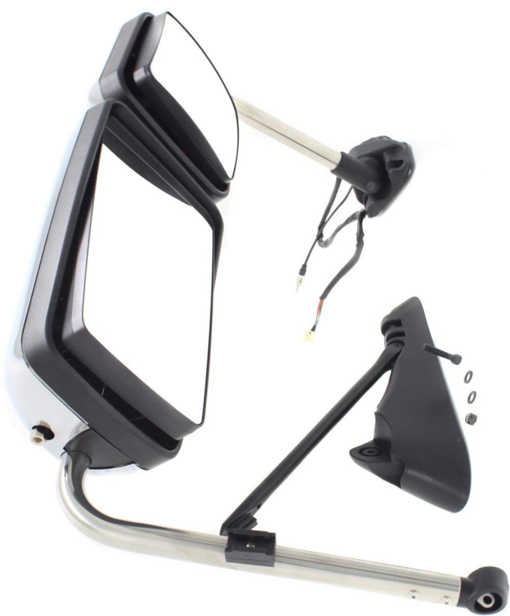 Kool Vue Driver & Passenger Side Power Heated Mirrors for International Durastar 2013 With Signal Light Chrome