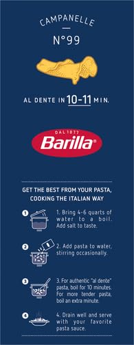 Barilla Campanelle Pasta, 16 oz. Box - Non-GMO Pasta Made with Durum Wheat Semolina - Kosher Certified Pasta