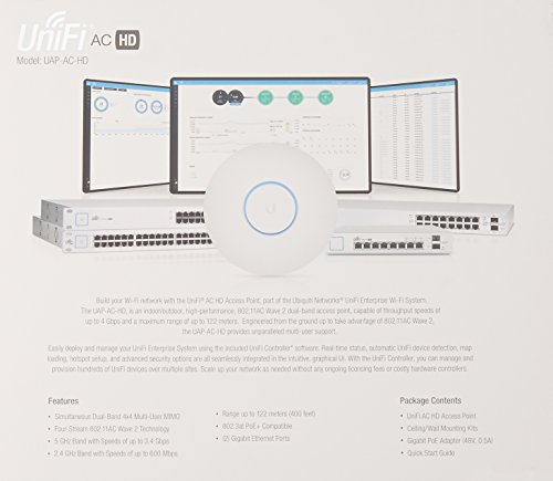 Ubiquiti UniFi HD 802.11ac Wave 2 Enterprise Wi-Fi Access Point (UAP-AC-HD-US)