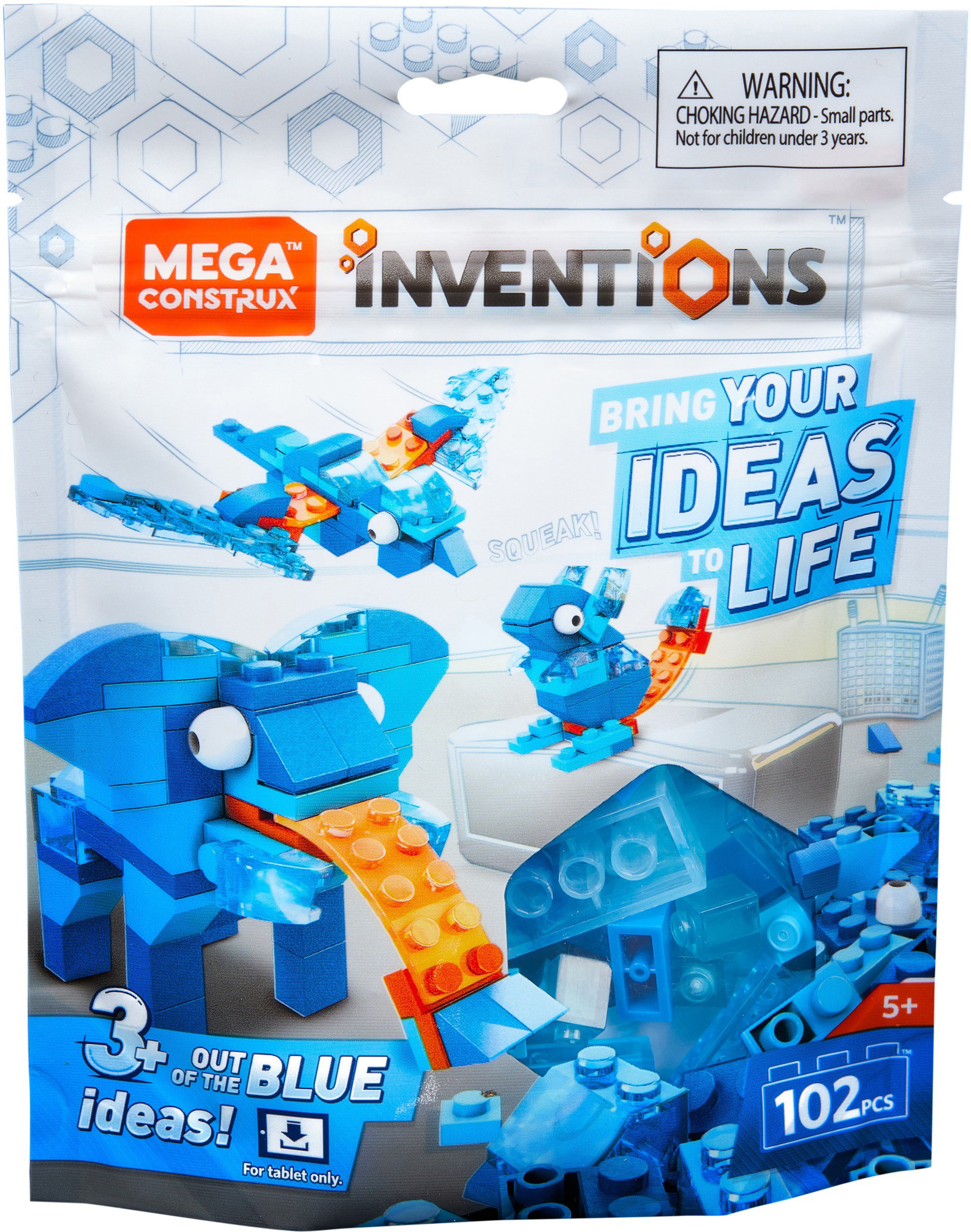Mega Construx Inventions Blue Brick Building Set