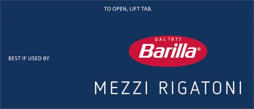 Barilla Mezzi Rigatoni Pasta, 16 oz. Box - Non-GMO Pasta Made with Durum Wheat Semolina - Kosher Certified Pasta