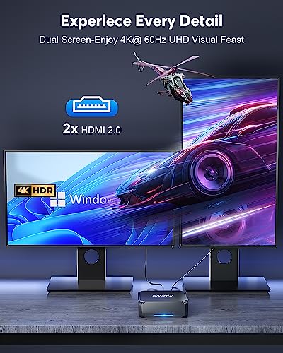 KAMRUI AK2 Plus Mini PC, Intel 12th Gen Alder Lake- N100(up to 3.4GHz) Mini Tower Computer, 16GB DDR4 RAM 500GB SSD Mini Computer Windows 11 Support 4K HD/WiFi 5/BT4.2/Gigabit Ethernet for Home/Office