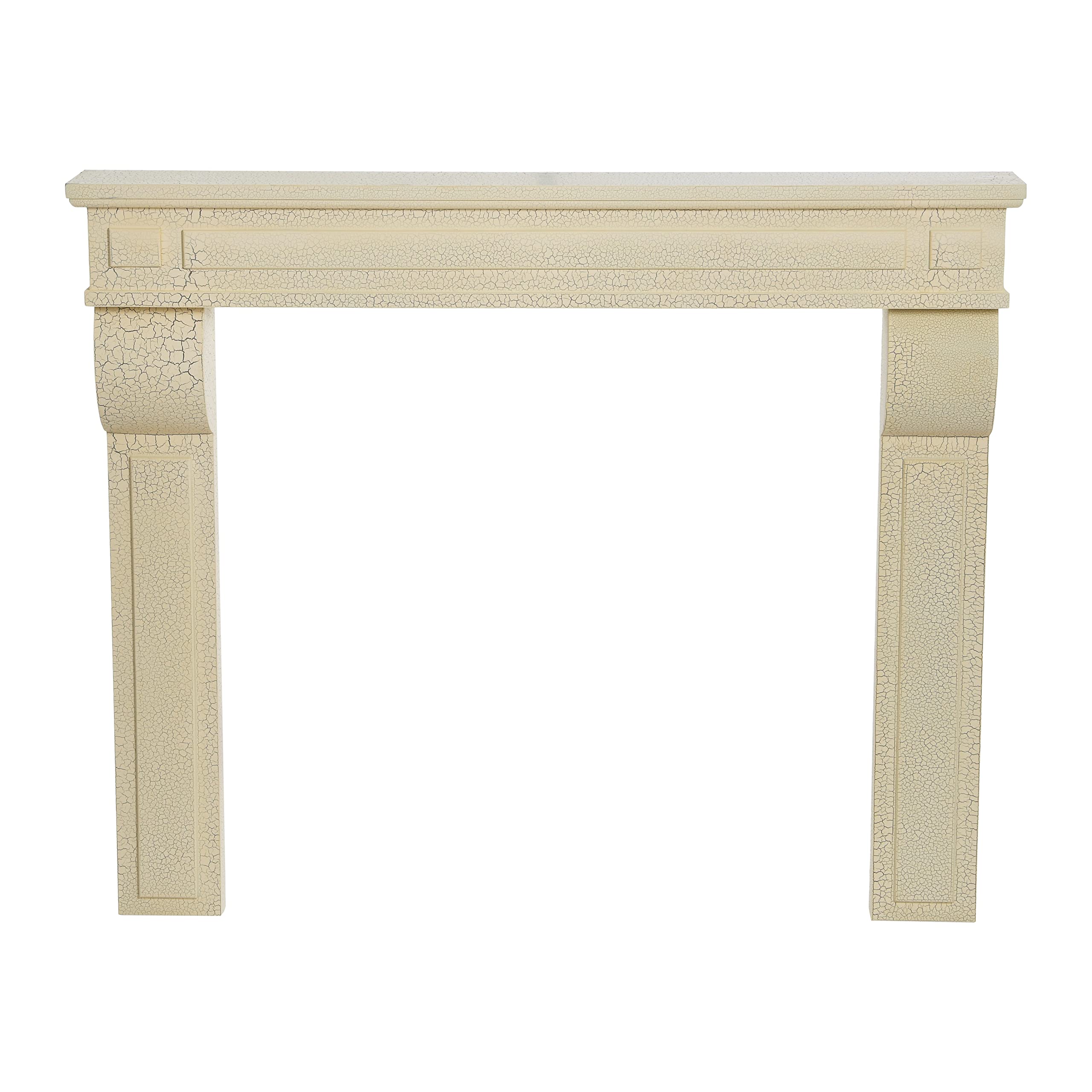 Creative Co-Op Lodge Fireplace Mantel, Distressed Cream