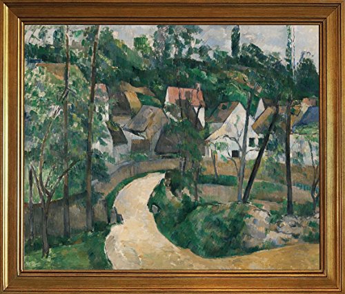 Berkin Arts Framed Paul Cezanne Giclee Canvas Print Paintings Poster Reproduction (Turn in The Road)