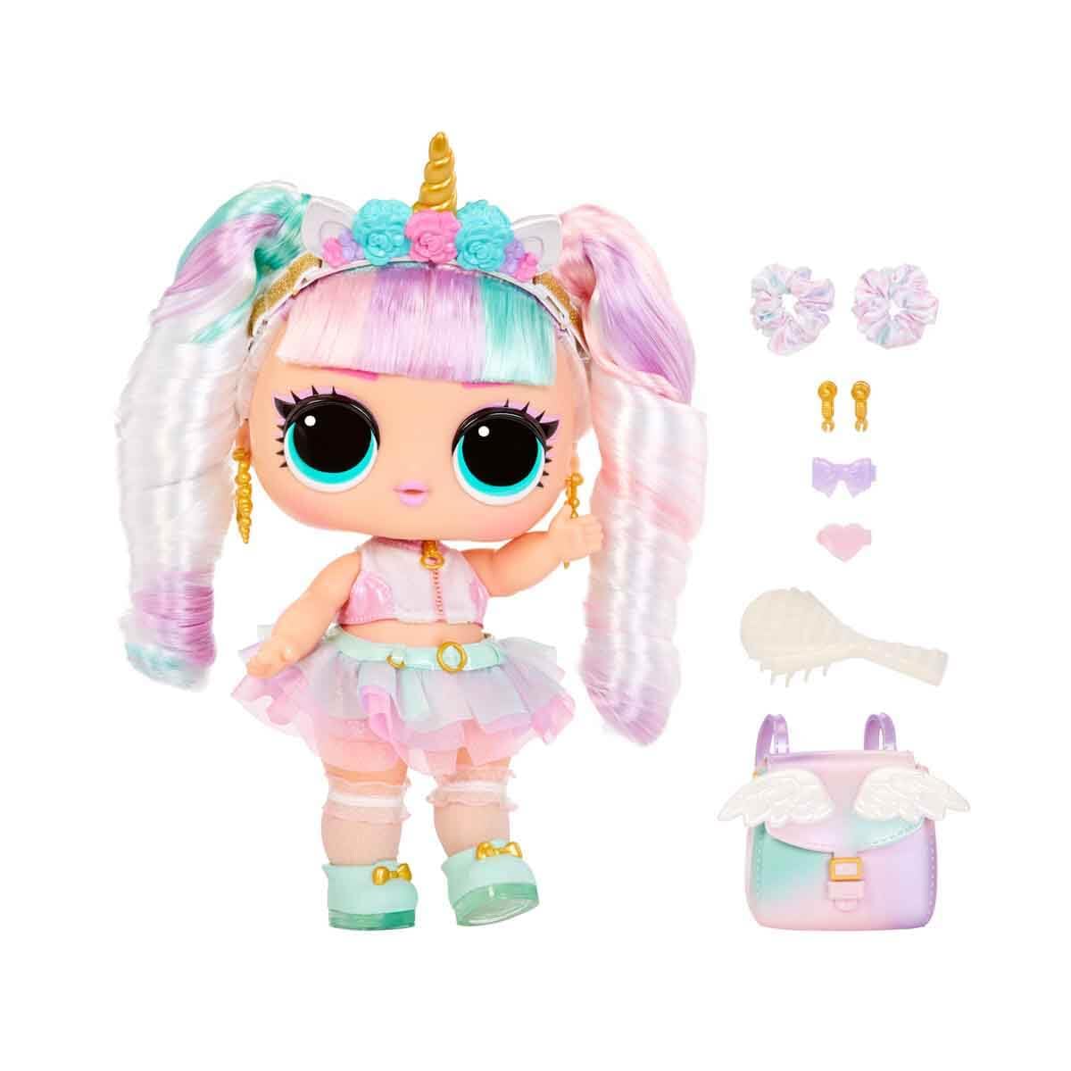 LOL Surprise Big Baby Hair Large 11" Unicorn Doll w/ 14 Including Shareable Accessories & Blue Pink Hair & Dress, Holiday Toy Playset, Great Gift for Kids Girls Ages 4 5 6+ Years