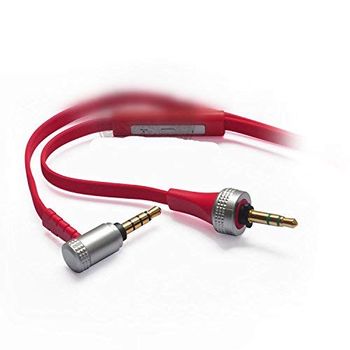 Sqrmekoko Replacement Audio Remote Mic Volume Control Aux Cable Wire Cord for Sony MDR-X10 MDR-XB920 MDR-X910 Headphones Red