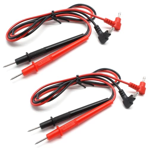 BokWin 2pairs 71cm/28" Long Banana Plug Multimeter Probe Test Lead Cable Digital Laboratory Multimeter Voltmeter Test Lead Probe Wire Cable 1000V,Black Red