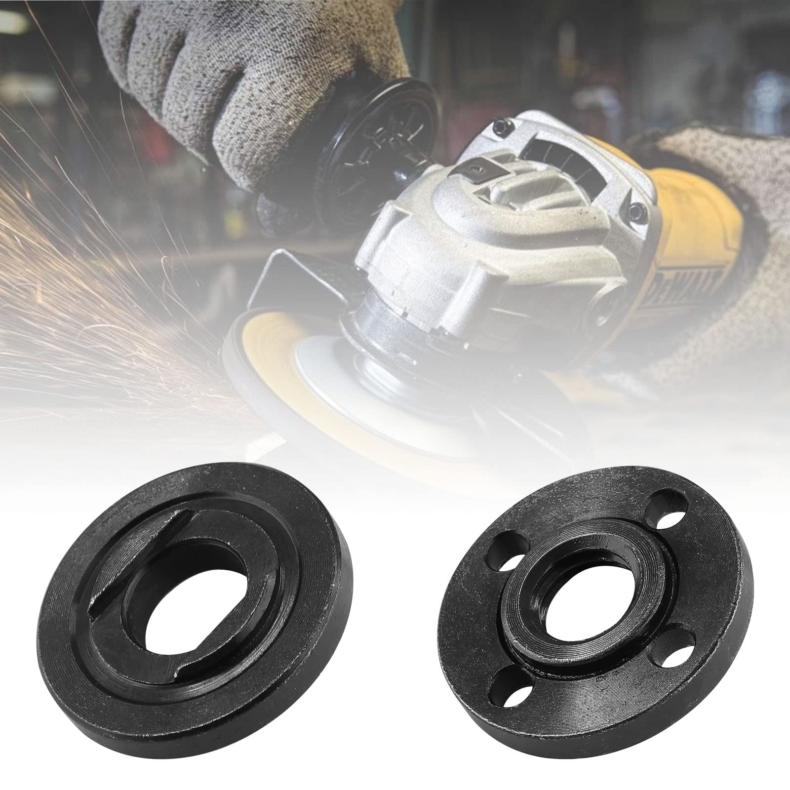 Bokwin 3 Set Angle Grinder Flange Nut 5/8 Inch Inner Outer Flange Lock Nut Compatible with Black & Decker Dewalt Ryobi Milwaukee Makita 224399-1 193465-4 224568-4 Parts