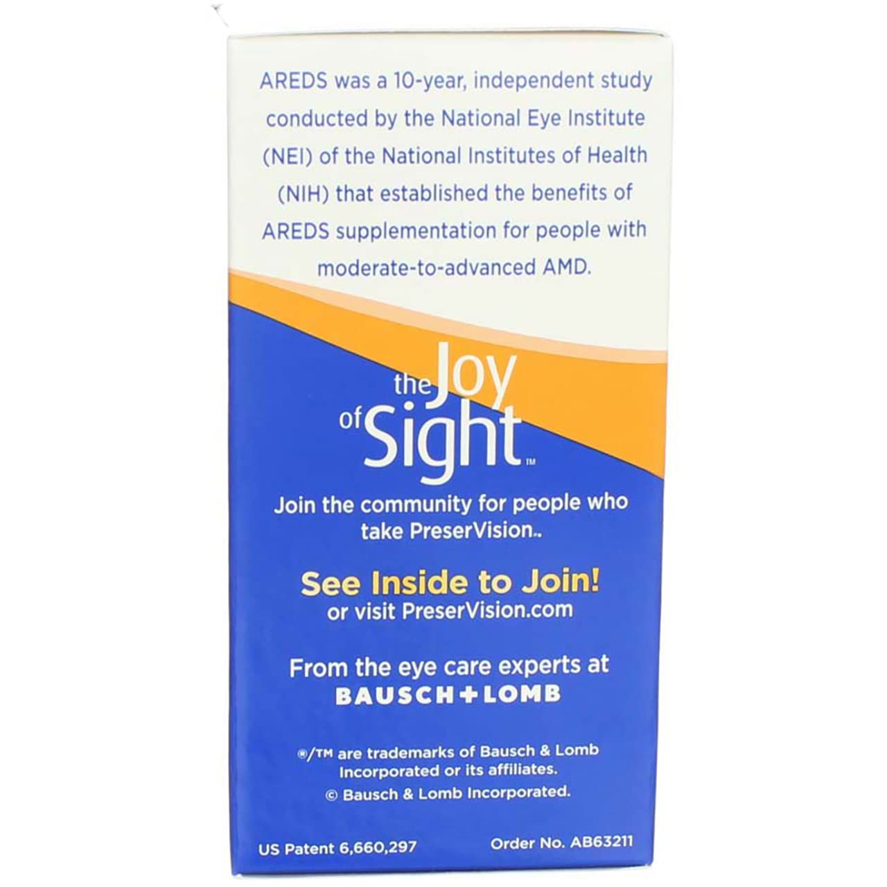 Bausch & Lomb Preservision Areds 120 Soft Gels (Pack of 4)