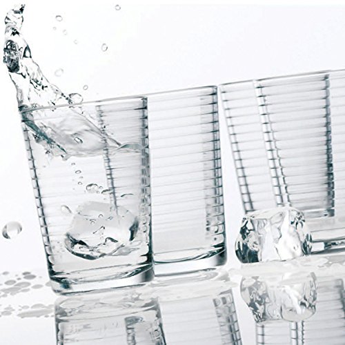 Juice Glasses 7 oz. Set Of 4 Glass Cups β By Home Essentials and Beyond β Beverage Water Tumblers for Juice, Whiskey, Cocktails, Iced Tea. Dishwasher safe.