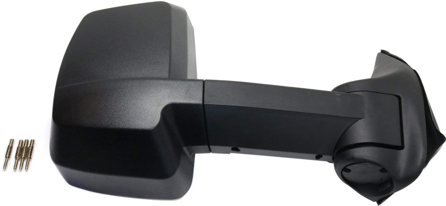 Kool Vue Mirror Set Compatible with 2003-2014 Ford E-150, 2003-2005 E-150 Club Wagon, 1992-2002 E-150 Econoline, Towing, Manual Adjust, Manual Fold, Single Arm, Fits 4-Bolt Mirror Only