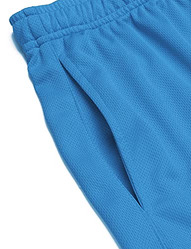 COOFANDY Men's 3 Pack Gym Workout Shorts Mesh Weightlifting Squatting Pants Training Bodybuilding Jogger with Pocket,Light Blue/White/Dark Grey,Medium
