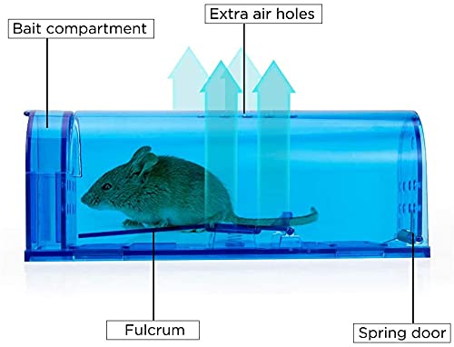 Mouse Traps, Humane Mouse Trap, Easy to Set, Mouse Catcher Quick Effective Reusable and Safe for Families (2)