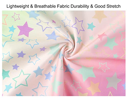Bundle of Rainbow Star Gymnastics Leotards for Girls and Little Kids Black Palm Tree Gym Biketard Size 2t 3t
