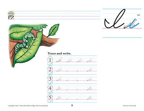 Writing with Phonics 1 - Abeka 1st Grade 1 Cursive Penmanship Student Work Book