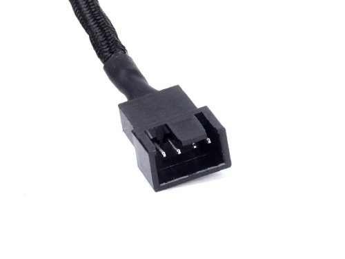 SilverStone Technology All Black Sleeved 1-to-2 Sleeved PWM Fan Splitter Cable (CPF01)