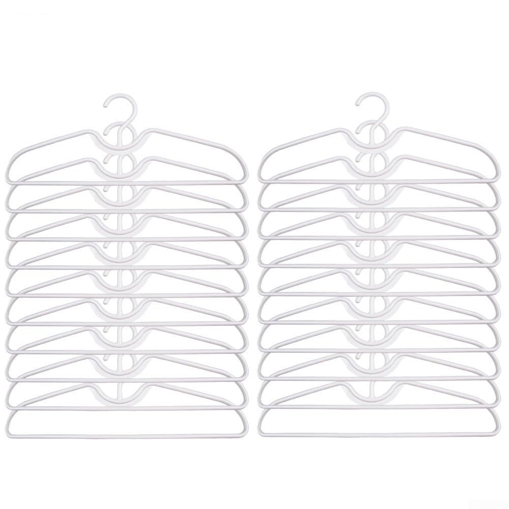Clothes Hangers Short Neck Design Plastic Hangers Non-slip Short Neck Hanger for Jackets Pants Shirts(20pcs)