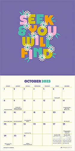Elizabeth Olwen 2023 Wall Calendar: Have A Lovely Day | 12" x 24" Open | Amber Lotus Publishing