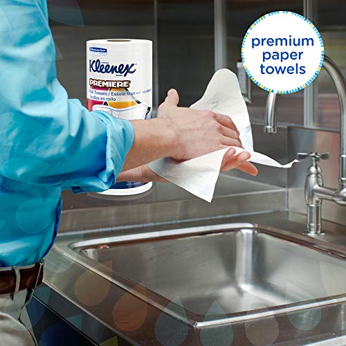 Kimberly Clark Professional Towels Premier Kitchen Paper Towels (13964), Cloth-Like Softness, Perforated, 24 Rolls / Case, 70 Kleenex Paper Towels / Roll, White