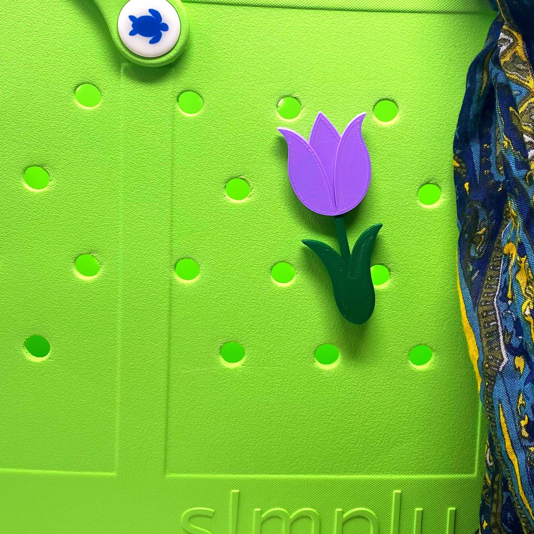 BAGLETS - Flower Charm Accessory Compatible with Bogg Bags & Other Similar Totes - Cute Decorative Charm Perfect for Customizing Your Bag β Made in USA (Tulip Charm)